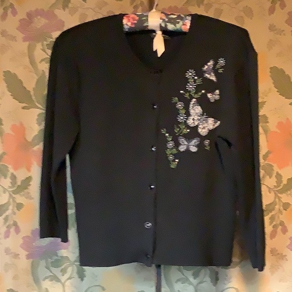 Sweaters | Vintage 198s Cropped Sweater With Beaded Appliqu From Fang ...